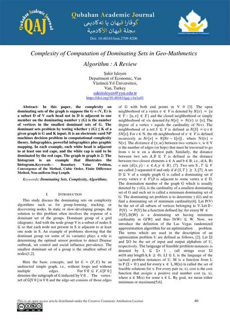 Pdf Complexity Of Computation Of Dominating Sets In Geo Mathmetics Algorithm A Review