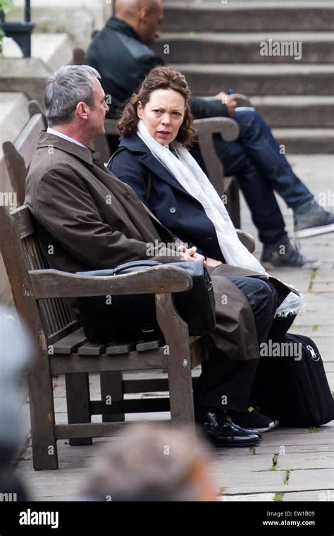 Olivia Colman And Neil Morrissey Filming The New Bbc Drama The Night