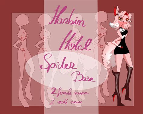 Hazbin Hotel Spider Base 4 Versions Oc Character Adoptable Base Furry
