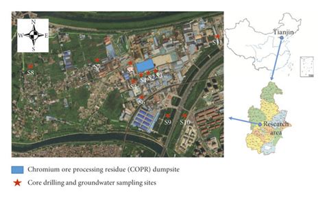 Schematic Of Sampling Sites Near The Chromium Ore Processing Residue