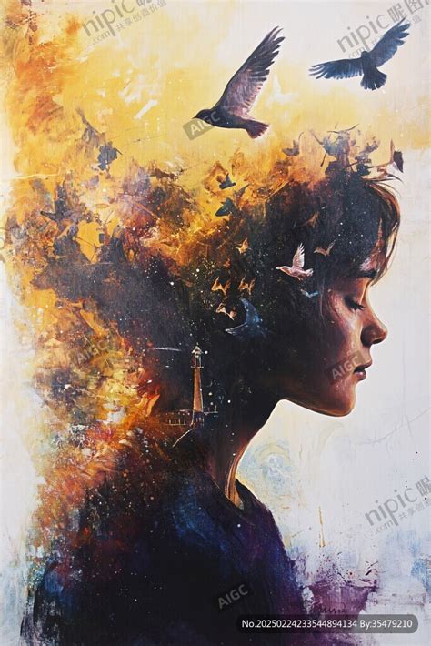 Ai创作图意念画 梦想装饰画 Cgi超现实主义 超现实主义意境画 概念概念海报 印象派海报设计 梦想插画 梦幻人物创意插画 视冲击力广告装饰画 晕染渲染海报 思远海报 意境人物插画 唯美梦幻