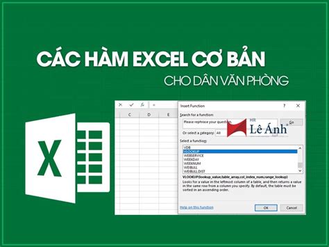 Các Hàm Trong Excel Cơ Bản Cách Sử Dụng Cho Dân Văn Phòng