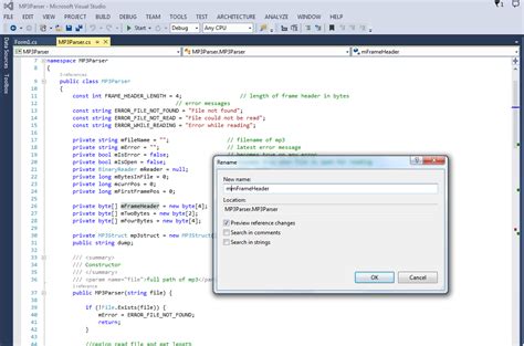 Visual Studio Edit Menu Refactor Options Truelogic Blog