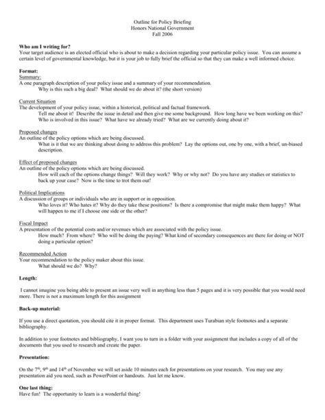 How To Write A Policy Paper Outline Allcot Text