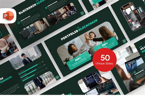 Modern Blockchain Powerpoint Template Oleh Digitcase Di Poweredtemplate Templat Powerpoint 11307