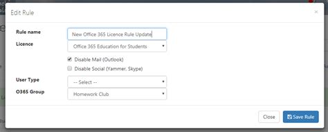 Manage Office 365 Licence Rules