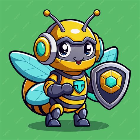 Premium Vector Cute Bee Robot