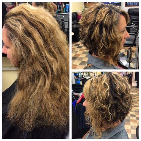 Long Curly Inverted Bob