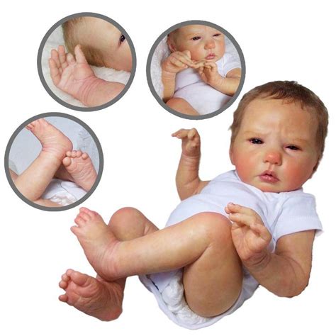 ตุ๊กตาเด็กทารกแรกเกิดทำมือ49ซม ของเล่นเด็กผู้หญิงซิลิโคนไวนิล Binbinjing Toys Thaipick