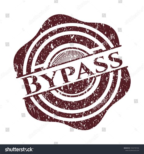 Red Bypass Distressed Rubber Seal Texture Stock Vector Royalty Free