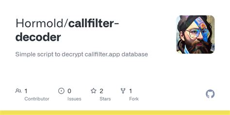 Github Hormold Callfilter Decoder Simple Script To Decrypt Callfilter App Database