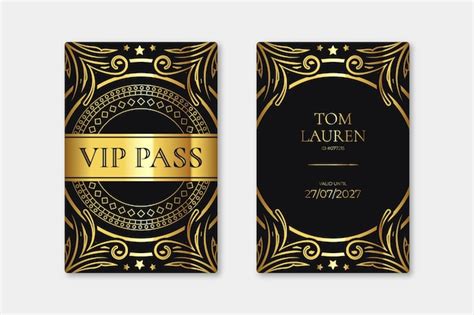 아이소메트릭 고급스러운 Vip 카드 템플릿 무료 벡터