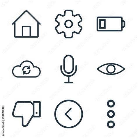 Ui Line Icons Linear Set Quality Vector Line Set Such As Menu