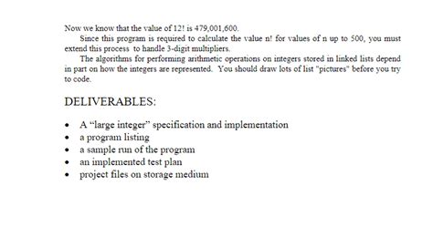 Solved Big Integers Requirements Your Assignment Is To