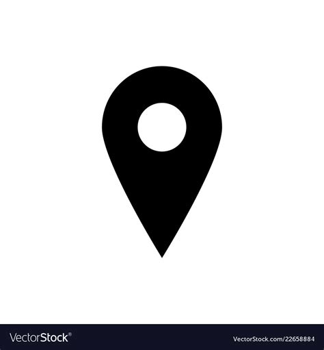 map pointer icon gps location symbol flat design vector image