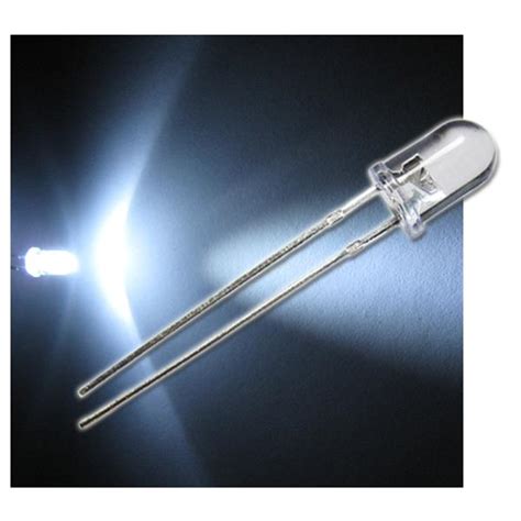LEDs mm wasserklar blinkend weiß SET