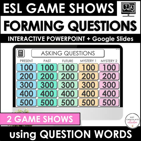 Forming Questions Based On Answers Question Word Game Show Made By Teachers