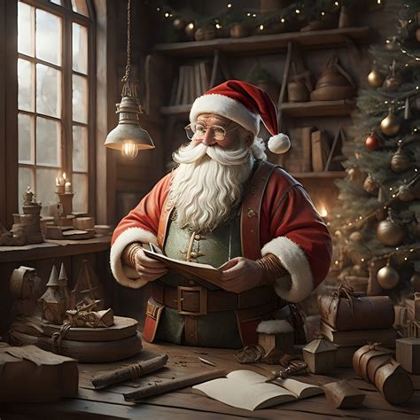 Download Ai Generated Santa Claus Christmas Lights Royalty Free Stock Illustration Image