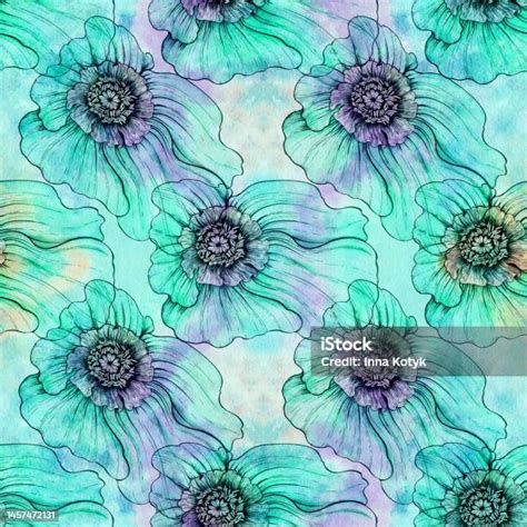 원활한 패턴입니다 양귀비 꽃입니다 수채화의 배경에 장식 구성입니다 꽃 모티프 원활한 패턴입니다 인쇄물 간판 품목 웹 사이트 지도 포스터 엽서 포장을 사용하십시오 0명에 대한