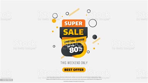 기하학적 배경의 판매 배너 템플릿 디자인 최대 80 할인 된 큰 판매 특별 제공 슈퍼 세일 시즌 종료 특별 제공 배너 벡터 그림입니다 배경 주제에 대한 스톡 벡터 아트 및