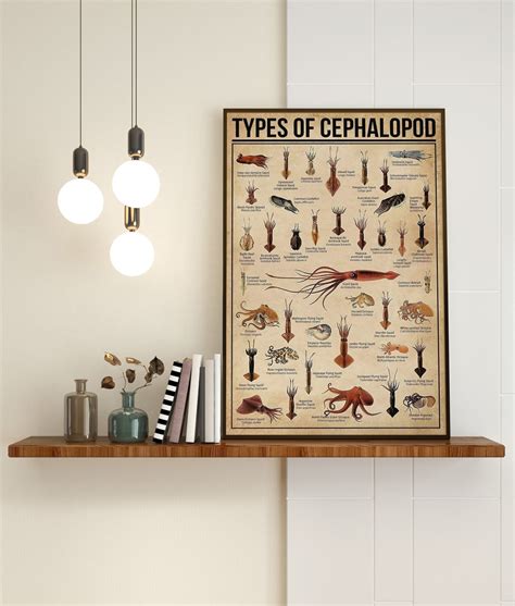 Types Of Cephalopod Print Cephalopod Of The World Cephalopod Knowledge Poster Cephalopod