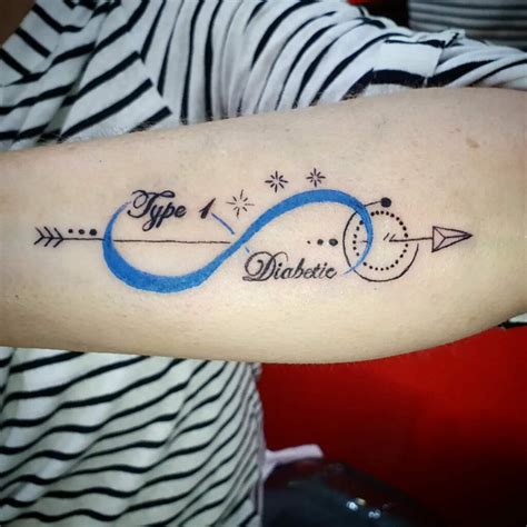 Type 1 Diabetes Ribbon Tattoo
