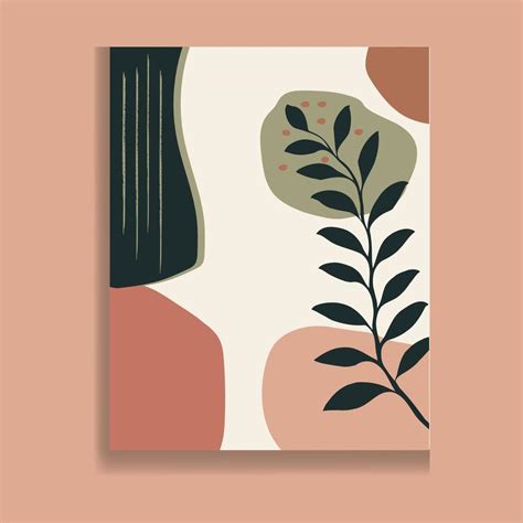 Botanical Wall Art Vector Set Golden Foliage Line Art Drawing With Watercolor Abstract Plant