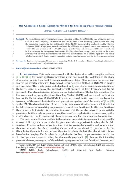 Pdf The Generalized Linear Sampling Method For Limited Aperture Measurements