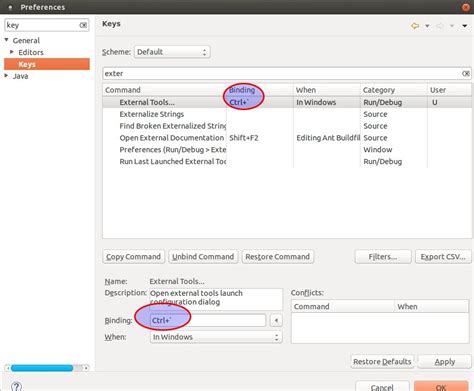 Eclipse External Tool Configuration Separate Button On Toolbar For A