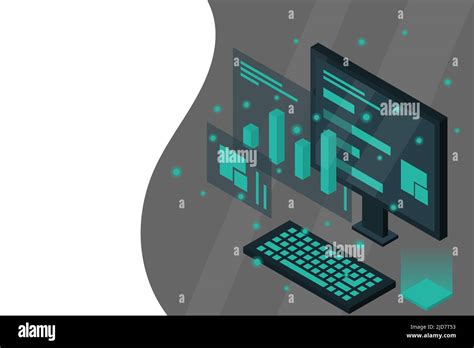 Data Analysis In Isometric Vector Design Technician In Datacenter Or