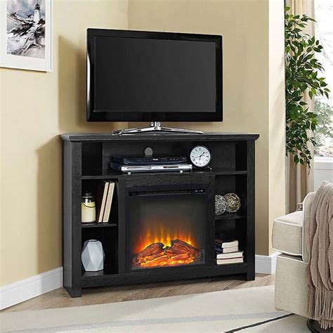 Corner Fireplace Tv Stand Modern Freestanding Corner Electric