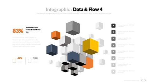 Graphic Of Number Of Cubes With The Words Data And Flow Google Slide Theme And Powerpoint