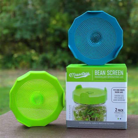 Masontops Bean Screen Sprouting Lids 2 Pack Pinetree Garden Seeds