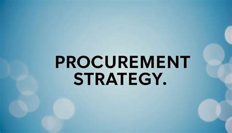 National Procurement Policy Statement Npps Thornton And Lowe Overview