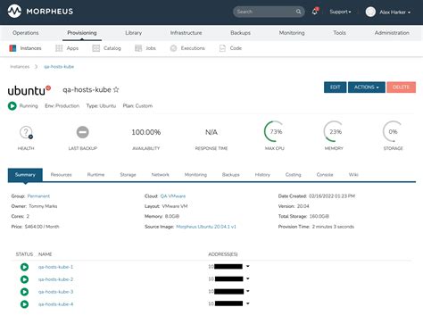 Instance Details — Morpheus Docs Documentation