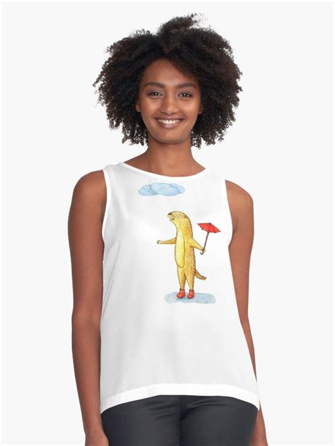 Happy Gopher Under Rain Sleeveless Top By Alla Rinchino Sleeveless