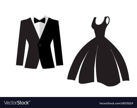 Dress And Suit Icon Isolated Royalty Free Vector Image
