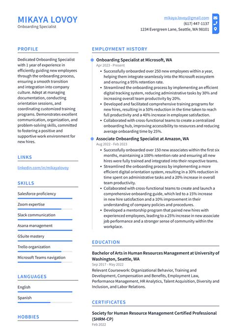 Lyft Onboarding Specialist Resume Examples Resumecat