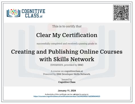 Creating And Publishing Online Courses With Skills Network Cognitive Class Exam Quiz Answers