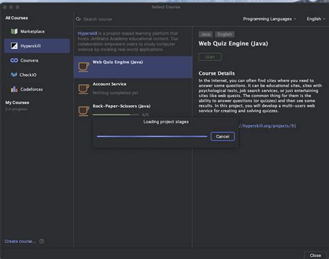 Cannot Start A Java Project Rhyperskill