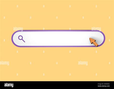 Search Bar Template For The Site Search Navigation For The Browser Realistic 3d Arrow Cursor
