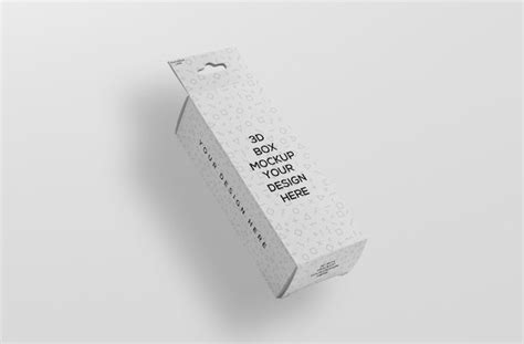 Premium Psd Medium Size Rectangle Box Mockup With A Hanger