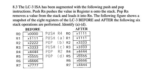 Solved 83 The Lc 3 Isa Has Been Augmented With The
