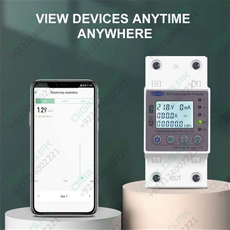 Tomzn 63a Wifi Smart Switch Tuya Energy Metering Circuit Breaker Timer With Voltage Current And