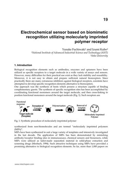 Pdf Electrochemical Sensor Based On Biomimetic Recognition Dokumen Tips