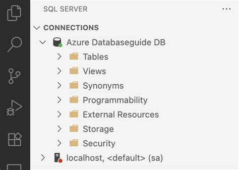 connect to azure sql database using vs code