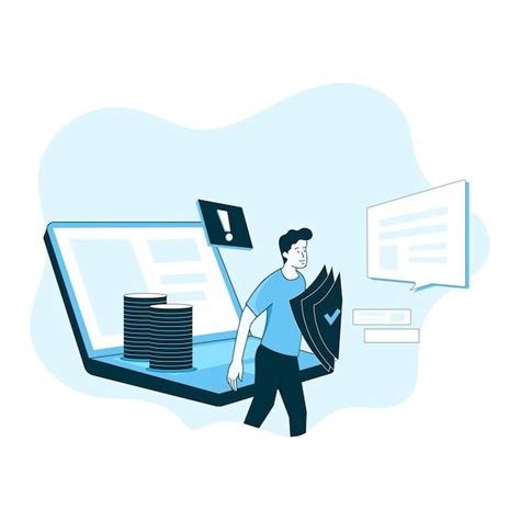 Premium Vector Man Protecting Data Security Data Personal Data Security Global Data Security