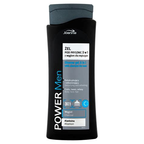 Power Men Shower Gel 3in1 With Charcoal For Men 400ml Cosmetics