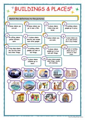 Buildings English ESL Worksheets Pdf Doc