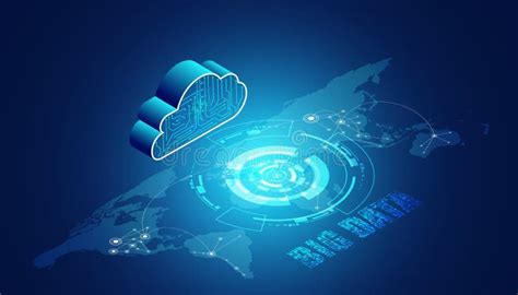 Cloud Technology With Big Data And Interface Concept Connection By Collecting Data In The Cloud